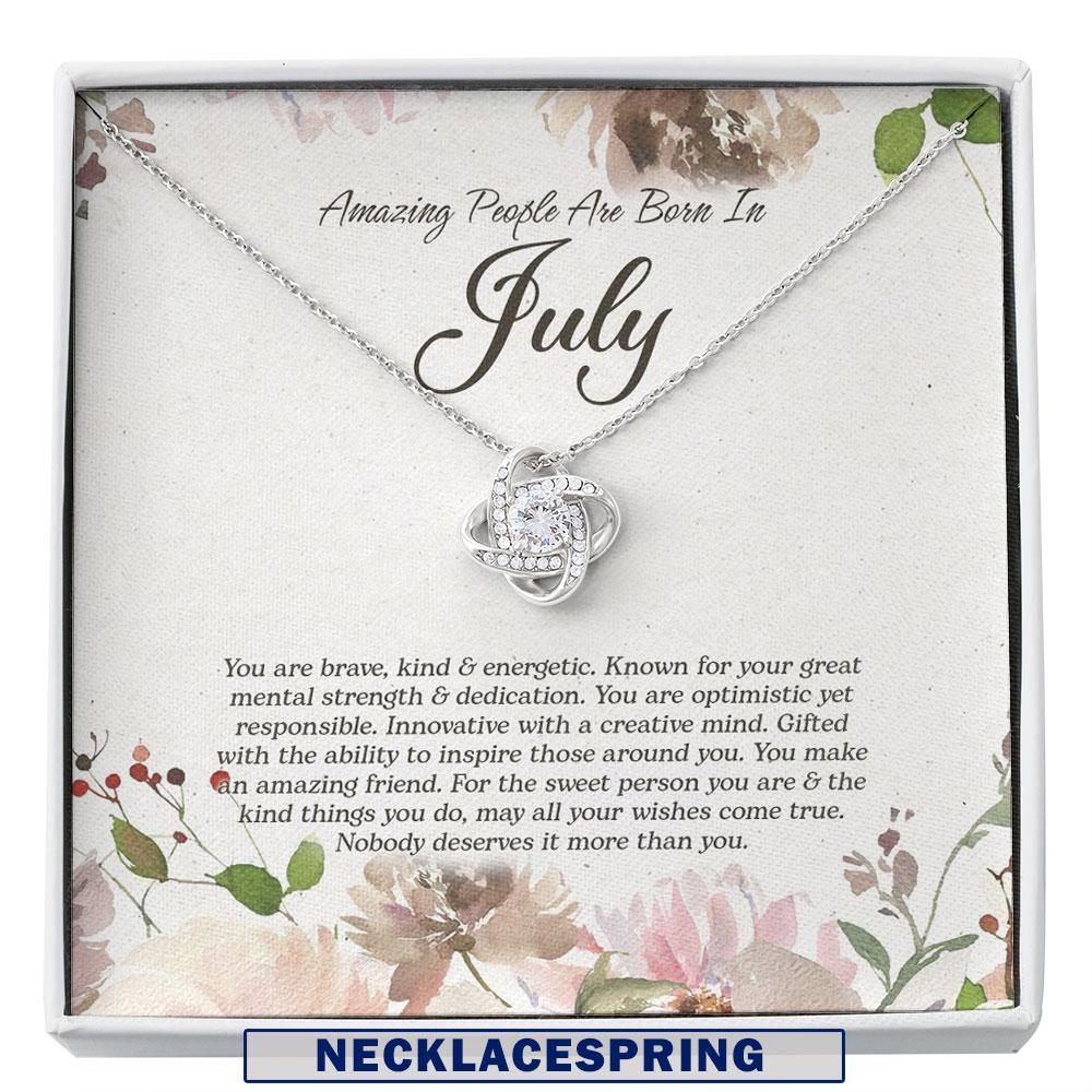 July Zodiac Necklace Gift, Born In July Gift, July Birthday Necklace ...